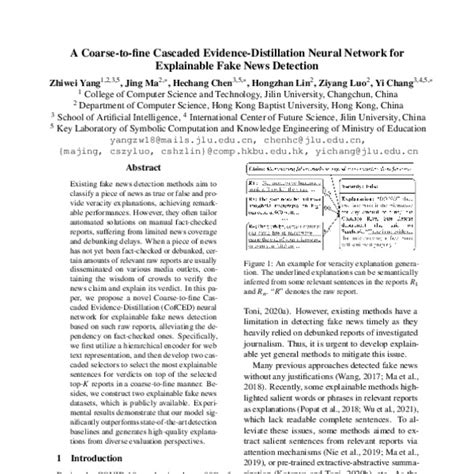 A Coarse To Fine Cascaded Evidence Distillation Neural Network For