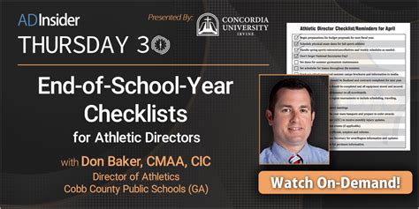 Ep 114 End Of School Year Checklists For Athletic Directors With Don