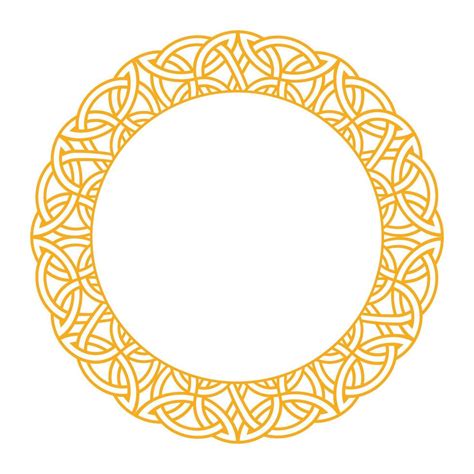 Céltico Y Nórdico Diseño Marco Intrincado Circular Modelo 73346175