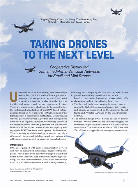 Pdf Taking Drones To The Next Level Cooperative Distributed Unmanned Aerial Vehicular