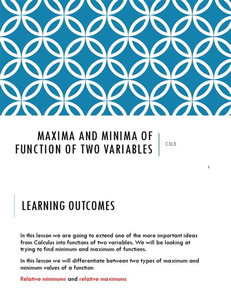 maxima and minima of function of two variables pdf maxima and