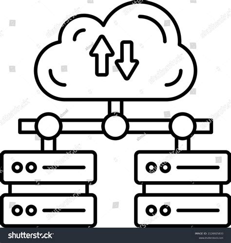 Big Data Transformation Cloud Vector Icon Stock Vector Royalty Free 2126925833