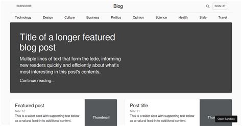 Material Ui Blog Layout Responsive Typography Forked Codesandbox