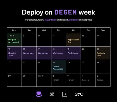 Syndicate Blog Announcing The Schedule For ‘deploy On Degen Week