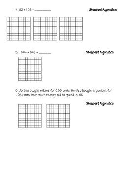 Adding And Subtracting Decimals With Models By Tansey Town Creations