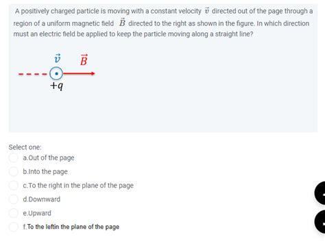 Solved A Positively Charged Particle Is Moving With A Chegg