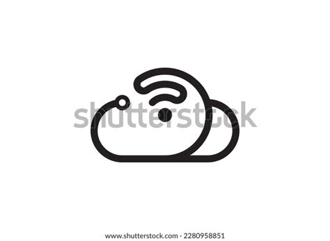 Cloud Signal Logo Design Inspiration Connection Stock Vector Royalty