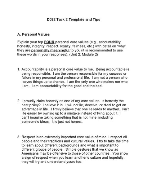 D082 Task 2 D082 Task 2 D082 Task 2 Template And Tips A Personal