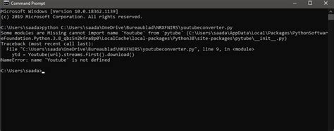 Error Importing Name Youtube From Pytube Issue Pytube Pytube GitHub