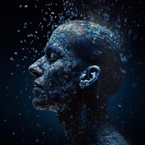 Premium Ai Image Futuristic Connection And Human Face With Data