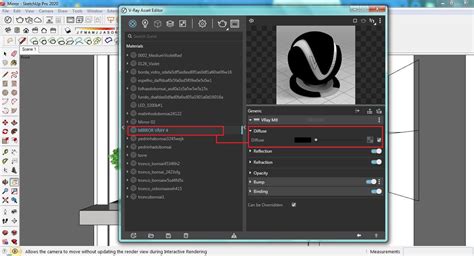 How To Setting Mirror In Vray 4 For Sketchup Grabcad Tutorials
