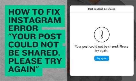 How To Fix Instagram Error Your Post Could Not Be Shared Please Try
