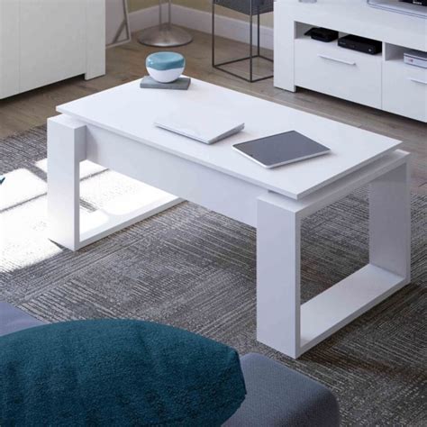Mesa De Centro Elevable Alban Color Blanco Tu Mesita Promart Pe Promart