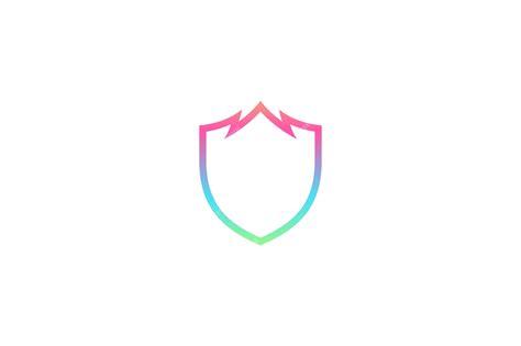 Premium Vector Shield Design Logo Template With Colorful Gradient