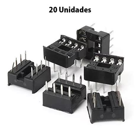 Base Para Integrado 8 Pines Dip 8 Socket 20 Unidades Cuotas Sin Interés
