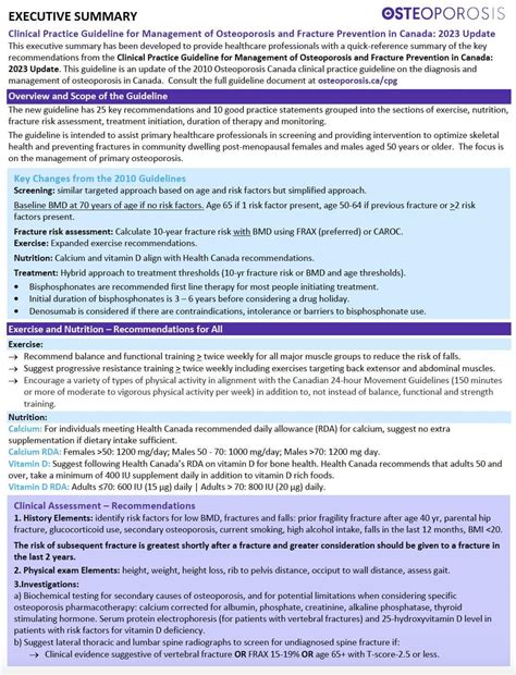 2023 Clinical Practice Guideline Tools Osteoporosis Canada