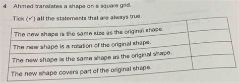 solved 4 ahmed translates a shape on a square grid [others]