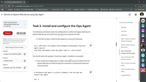 Monitor An Apache Web Server Using Ops Agent Gsp1108 By Arcade