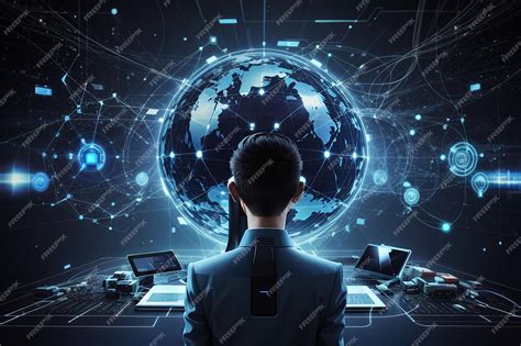 Premium Ai Image Technology Digital Data Network Connection And Cyber Security Concept