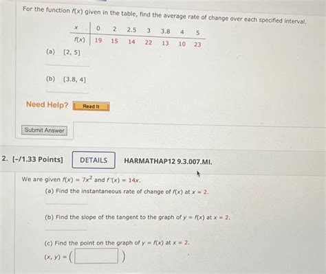 solved for the function f x given in the table find the