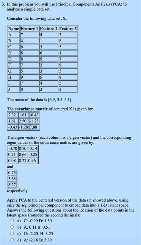 Solved In This Problem You Will Use Principal Components Chegg