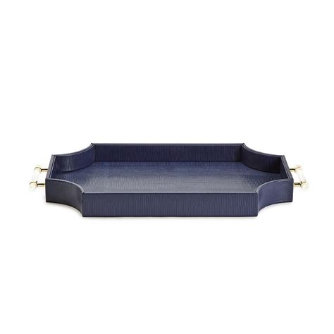 Navy Rectangle Tray With Scallop Sides Simply Curated Designs