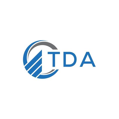 TDA Flat Accounting Logo Design On White Background TDA Creative Initials Growth Graph Letter