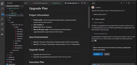 快速入門：透過 Github Copilot 應用程式現代化升級 Java 專案 升級到 Java 的新版本 Microsoft Learn