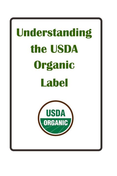 Understanding The Usda Organic Label Organic Labels Usda Organic Usda