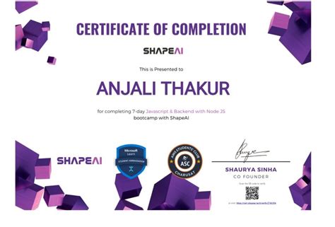 anjali thakur on linkedin javascript nodejs codinglife shapeai