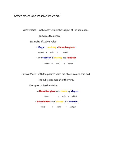Active And Passive Voice Report Pdf Active And Passive Voice Report Pdf