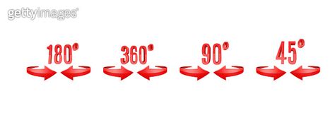 3d Curve Arrows And Rotation Angle Degrees Sing 1395772720 게티이미지뱅크
