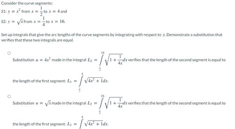 solved 7 consider the curve segments s1 y x² from x