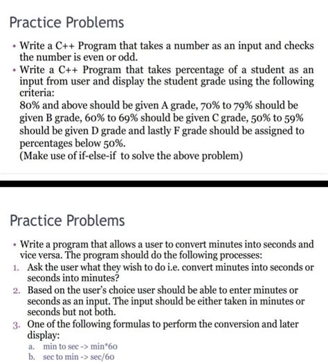Solved Practice Problems Write A C Program That Takes A Chegg Com