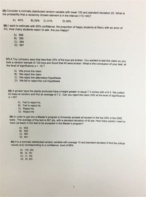 solved consider a normally distributed random variable with