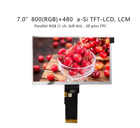 Gt070wvm N10 7 Inch 800x480 Rgb Interface Lcd Panel For Industrial