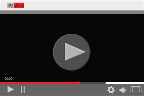 웹 및 모바일 응용 프로그램에 대 한 비디오 플레이어 템플릿입니다 비디오 플레이어 배경입니다 벡터 일러스트 레이 션 0명에 대한 스톡 벡터 아트 및 기타 이미지 Istock