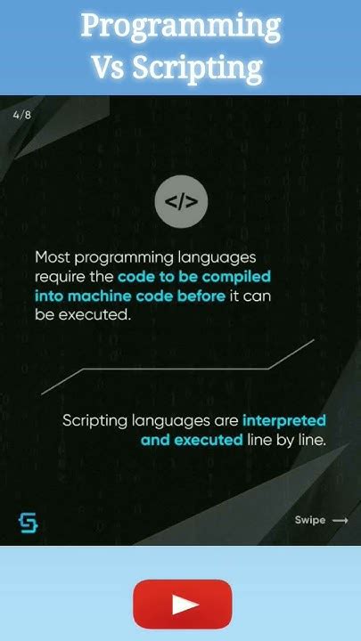 Programming Languages Vs Scripting Languages Programming Scripting Comparison Shortsfeed