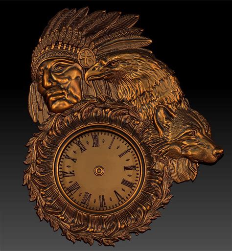 Clock 3d Model Stl For Cutting Machine And Engraving Cnc Artcam Aspire