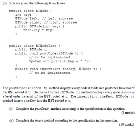 solved d you are given the following java classes public