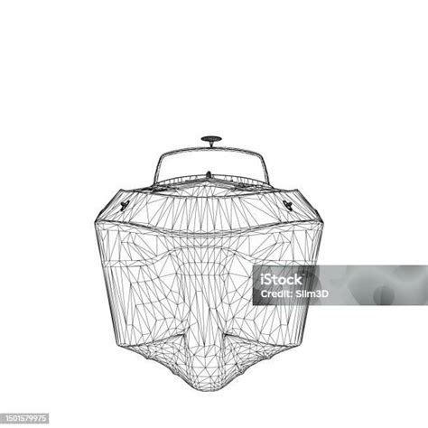 와이어프레임 스피드보트 격리 벡터 그림입니다 고급스럽고 비싼 보트 3d 게임의 밤 레저 활동에 대한 스톡 벡터 아트 및 기타 이미지 게임의 밤 레저 활동 고급 호텔