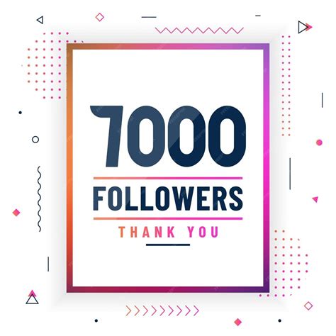 Premium Vector Thank You 7000 Followers 7k Followers Celebration
