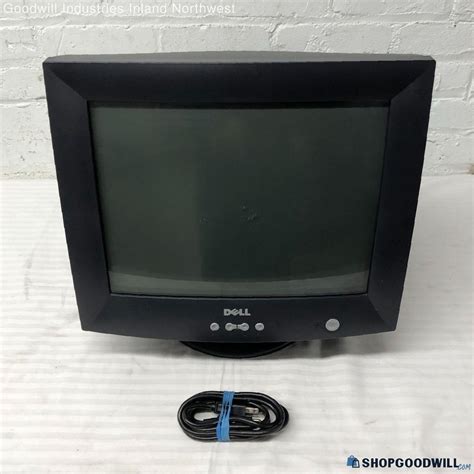 Vintage 16 Dell E772c Black Black Crt Gaming Computer Monitor W Power
