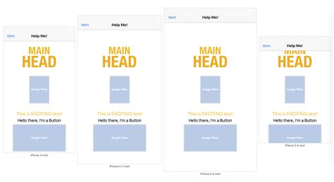 Ios Spacing Layout Elements With Adaptive Layout From Iphone 4s To