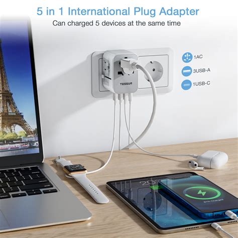 Tessan Universal Travel Adapter International Power Adapter With 4 Us