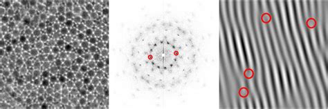a a section of a tem image of a dodecagonal quasicrystal