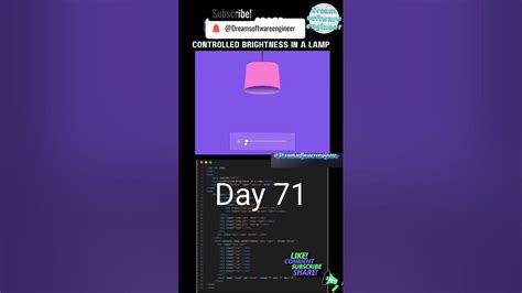 Day 71 Controlled Brightness In A Lamp Tiktok Shortsfeed Codinglife Html Coding Ytshort