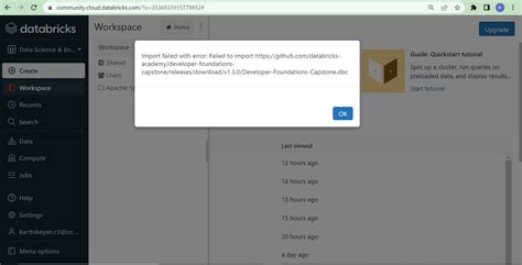 unable to import dbc files in databricks for dat databricks