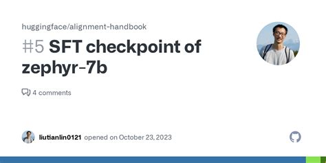 sft checkpoint of zephyr 7b · issue 5 · huggingface alignment handbook