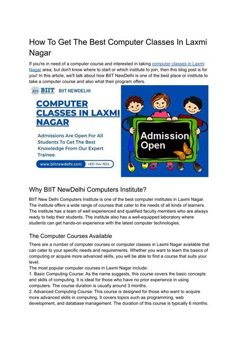 Ppt How To Get The Best Computer Classes In Laxmi Nagar Powerpoint Presentation Id 11754017